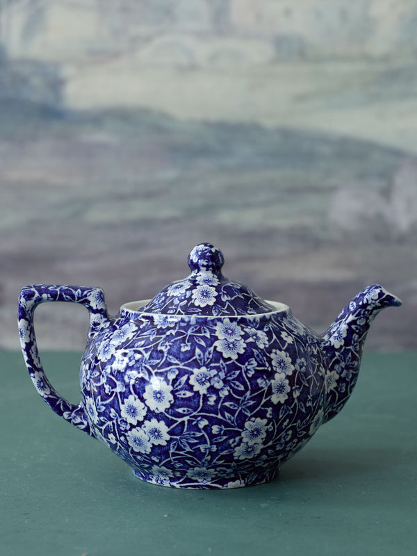 Burleigh Teapot, Blue Calico - Walter Pine Floral Studio